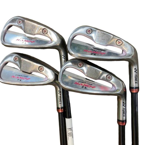 中古　Cランク　ヨネックス　ＣＹＢＥＲ　ＳＴＡＲ　ＣＹＢＥＲ　ＳＴＡＲ　ＮＡＮＯ　Ｖ　ＦＬ（２００７）　４Ｓ　レディース（実本数：４本セット）　アイアンセット　ＮＡＮＯ　ＨＩ−ＳＰＥＥＤ　ＳＨＡＦＴ　０３０ 　フレックスＬ ロフト角:32.00