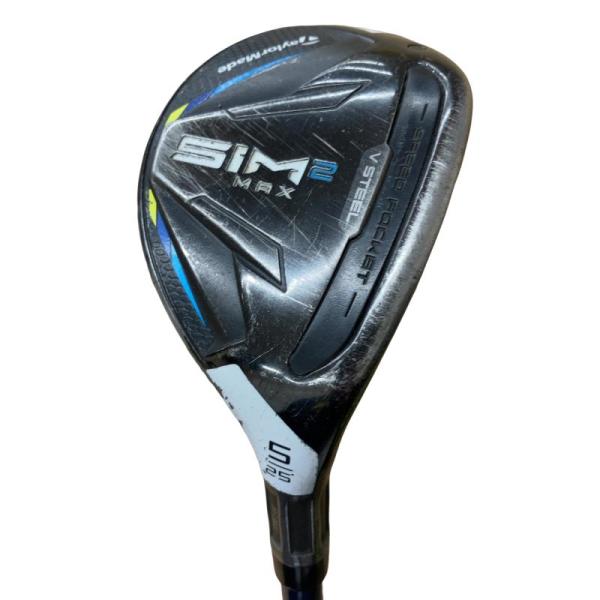 中古　Dランク　テーラーメイド　ＳＩＭ２　ＳＩＭ２　ＭＡＸ　Ｕ５　ユーティリティ　ＴＥＮＳＥＩ　ＢＬＵＥ　ＴＭ６０（ＳＩＭ２　ＵＴ） 　フレックスＳ ロフト角:25.00