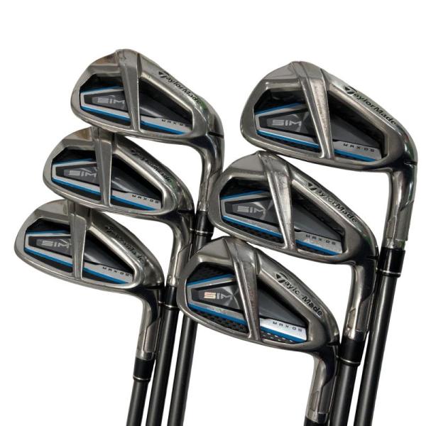 中古　Cランク　テーラーメイド　ＳＩＭ　ＳＩＭ　ＭＡＸ・ＯＳ　　７Ｓ（実本数：６本セット）　アイアンセット　ＴＥＮＳＥＩ　ＢＬＵＥ　ＴＭ６０（ＩＲ） 　フレックスＳ ロフト角:26.00