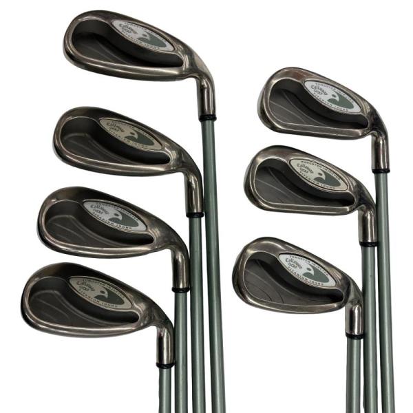 中古　Dランク　キャロウェイ　ＨＡＷＫ　ＥＹＥ　ＨＡＷＫ　ＥＹＥ　ＩＲＯＮＳ　　８Ｓ　レディース（実本数：７本セット）　アイアンセット　ＧＢＢ　Ｈａｗｋ　Ｅｙｅ　ＵＬ 　フレックスＬ ロフト角:26.00