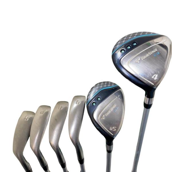 中古　Cランク　ブリヂストン　ＴＯＵＲＳＴＡＧＥ　ＴＯＵＲＳＴＡＧＥ　ＣＬ（２０１６）　８Ｓ　レディース　ネイビー（実本数：６本セット）　クラブセット　ＴＯＵＲＳＴＡＧＥ　Ｂ３１６−Ｉ 　フレックスＬ ロフト角:32.00