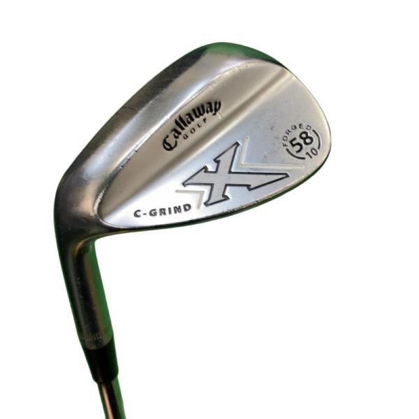 中古　Dランク　キャロウェイ　Ｘ　Ｘ　ＦＯＲＧＥＤ　ミルキークロム　５８ＭＤ−１０　Ｃ−ＧＲＩＮＤ　レフティ　ウェッジ　Ｄｙｎａｍｉｃ　Ｇｏｌｄ 　フレックスＳ ロフト角:58.00