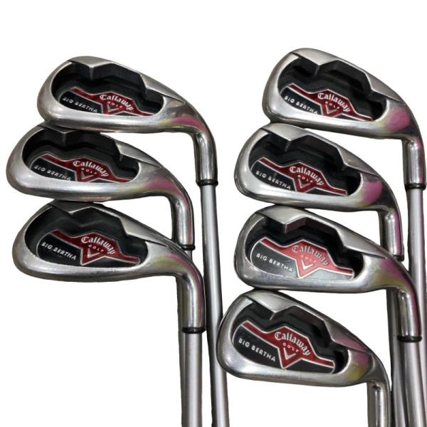 中古　Cランク　キャロウェイ　ＢＩＧ　ＢＥＲＴＨＡ　ＢＩＧ　ＢＥＲＴＨＡ　ＩＲＯＮＳ（２００６）　　９Ｓ（実本数：７本セット）　アイアンセット　ＪＶ　Ｂ−ＳＥＲＩＥＳ　７０ｉ 　フレックスＳＲ ロフト角:26.00