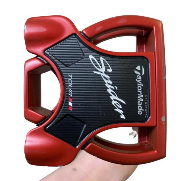 中古　Dランク　テーラーメイド　Ｓｐｉｄｅｒ　Ｔｏｕｒ　Ｓｐｉｄｅｒ　Ｔｏｕｒ　ＲＥＤ（サイトライン）　クランクネック　３３インチ　パター　スチール 　フレックスその他 ロフト角:2.50