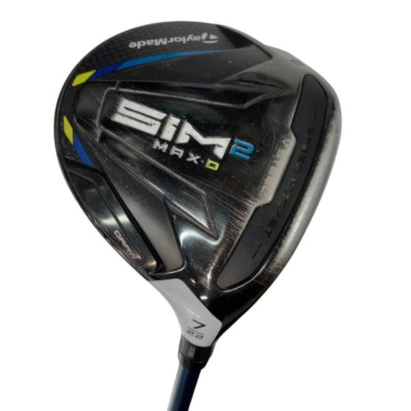 中古　Cランク　テーラーメイド　ＳＩＭ２　ＳＩＭ２　ＭＡＸ−Ｄ　７Ｗ　フェアウェイウッド　ＴＥＮＳＥＩ　ＢＬＵＥ　ＴＭ５０（ＳＩＭ２　ＦＷ） 　フレックスＲ ロフト角:22.00