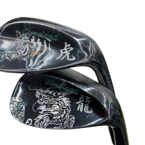 中古　Dランク　クリーブランド　Ｃｌｅｖｅｌａｎｄ　Ｃｌｅｖｅｌａｎｄ　５８８　ＲＴＸ　２．０（限定）　龍＆虎　２本セット　ウェッジ　Ｄｙｎａｍｉｃ　Ｇｏｌｄ　Ｄｅｓｉｇｎ　Ｔｕｎｉｎｇ（黒×金） 　フレックスＳ ロフト角:52.00
