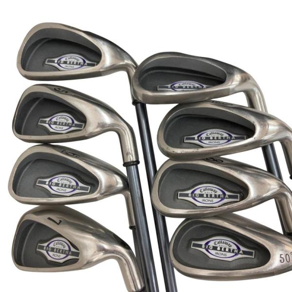 中古　Cランク　キャロウェイ　ＢＩＧ　ＢＥＲＴＨＡ　ＢＩＧ　ＢＥＲＴＨＡ　ＩＲＯＮＳ（２００２）　　８Ｓ　レディース　ＵＳＡ（実本数：８本セット）　アイアンセット　ＲＣＨ　６５ｉ 　フレックスＬ ロフト角:27.00