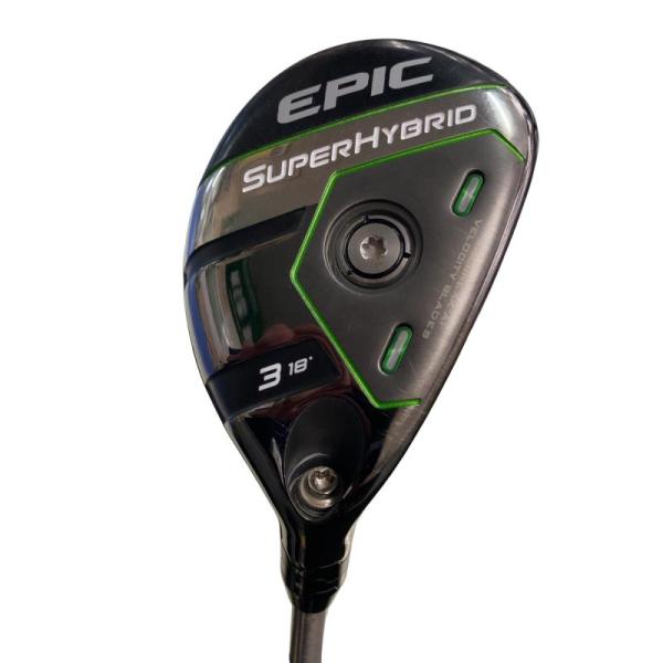 中古　Dランク　キャロウェイ　ＥＰＩＣ　ＥＰＩＣ　ＳＵＰＥＲ　ＨＹＢＲＩＤ　Ｕ３　ユーティリティ　リシャフト 　フレックスその他 ロフト角:18.00
