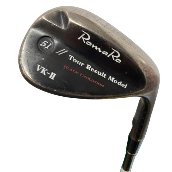中古　Dランク　ＲｏｍａＲｏ　ＲｏｍａＲｏ　ＲｏｍａＲｏ　ＶＫ−ＩＩ　ＢＬＡＣＫ　ＥＶＯＬＵＴＩＯＮ　５１°／１０°　ウェッジ　Ｄｙｎａｍｉｃ　Ｇｏｌｄ（ＲｏｍａＲｏオリジナル） 　フレックスＳ ロフト角:51.00