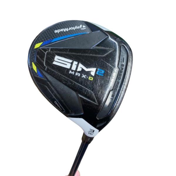 中古　Dランク　テーラーメイド　ＳＩＭ２　ＳＩＭ２　ＭＡＸ−Ｄ　３Ｗ　フェアウェイウッド　ＴＥＮＳＥＩ　ＢＬＵＥ　ＴＭ５０（ＳＩＭ２　ＦＷ） 　フレックスＳ ロフト角:16.00