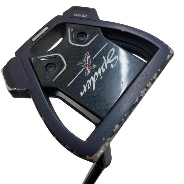 中古　Dランク　テーラーメイド　Ｓｐｉｄｅｒ　Ｘ　Ｓｐｉｄｅｒ　Ｘ　ＢＬＵＥ／ＷＨＩＴＥ　スモールスラント　３３インチ　パター　スチール（ブラック） 　フレックスその他 ロフト角:3.00