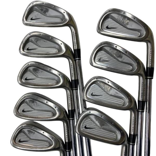 中古　Cランク　ナイキ　ＰＲＯ　ＣＯＭＢＯ　ＰＲＯ　ＣＯＭＢＯ　Ｔｉ−ＦＡＣＥ　１０Ｓ（実本数：９本セット）　アイアンセット　ＮＳ　ＰＲＯ　９５０ＧＨ 　フレックスＳ ロフト角:25.00