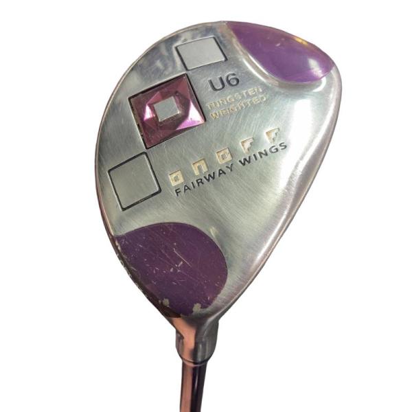 中古　Dランク　ダイワ（グローブライド）　ＯＮＯＦＦ　ＯＮＯＦＦ　ＦＡＩＲＷＡＹ　ＷＩＮＧＳ（２０１４）　Ｕ６　レディース　ユーティリティ　ＳＭＯＯＴＨ　ＫＩＣＫ　ＬＰ−４１４Ｕ（ピンクラベンダー） 　フレックスＬ ロフト角:27.00