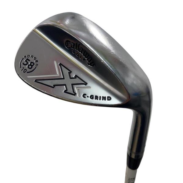 中古　Dランク　キャロウェイ　Ｘ　Ｘ　ＦＯＲＧＥＤ　ミルキークロム　５８ＭＤ−１０　Ｃ−ＧＲＩＮＤ　ウェッジ　Ｄｙｎａｍｉｃ　Ｇｏｌｄ 　フレックスＳ ロフト角:58.00