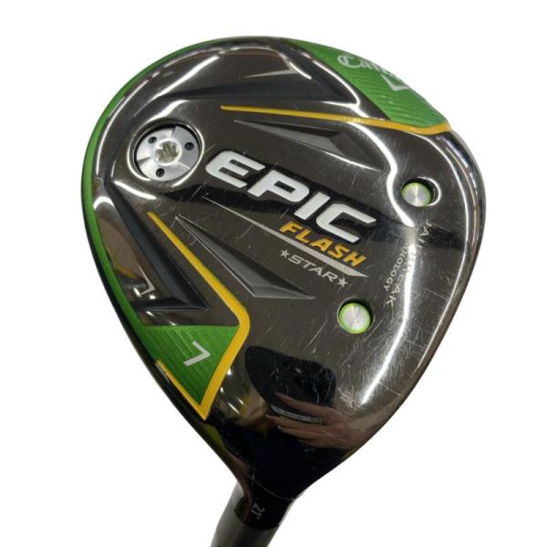 中古　Cランク　キャロウェイ　ＥＰＩＣ　ＦＬＡＳＨ　ＥＰＩＣ　ＦＬＡＳＨ　ＳＴＡＲ　　７Ｗ　フェアウェイウッド　純正特注シャフト 　フレックスＳ ロフト角:21.00