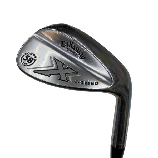 中古　Cランク　キャロウェイ　Ｘ　Ｘ　ＦＯＲＧＥＤ　ミルキークロム　５８ＭＤ−１０　Ｃ−ＧＲＩＮＤ　ウェッジ　Ｄｙｎａｍｉｃ　Ｇｏｌｄ 　フレックスＳ ロフト角:58.00