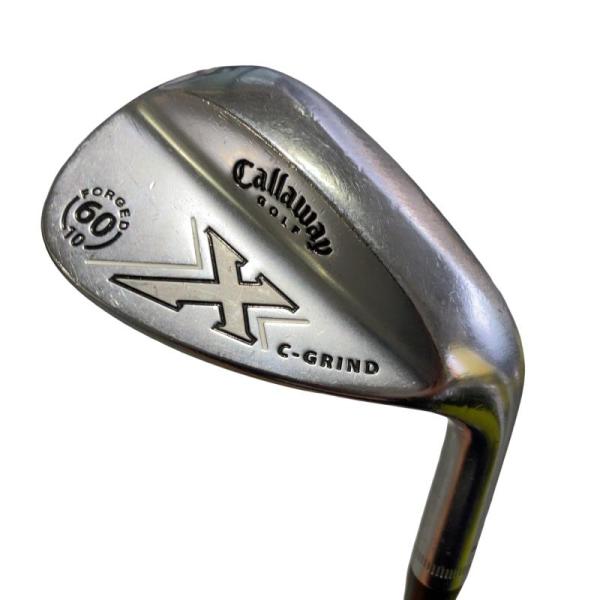 中古　Dランク　キャロウェイ　Ｘ　Ｘ　ＦＯＲＧＥＤ　ミルキークロム　６０ＭＤ−１０　Ｃ−ＧＲＩＮＤ　ウェッジ　Ｄｙｎａｍｉｃ　Ｇｏｌｄ 　フレックスＳ ロフト角:60.00