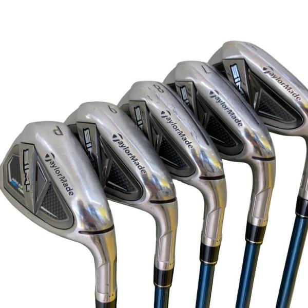中古　Cランク　テーラーメイド　ＳＩＭ２　ＳＩＭ２　ＭＡＸ・ＯＳ　　５Ｓ（実本数：５本セット）　アイアンセット　ＴＥＮＳＥＩ　ＢＬＵＥ　ＴＭ６０（ＳＩＭ２　ＩＲ） 　フレックスＳ ロフト角:25.50