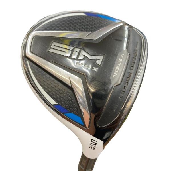 中古　Cランク　テーラーメイド　ＳＩＭ　ＳＩＭ　ＭＡＸ　５Ｗ　フェアウェイウッド　ＴＥＮＳＥＩ　ＢＬＵＥ　ＴＭ５０（ＦＷ） 　フレックスＳ ロフト角:18.00