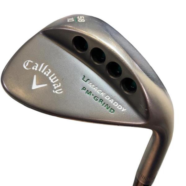 中古　Cランク　キャロウェイ　ＭＡＣＫ　ＤＡＤＤＹ　ＭＡＣＫ　ＤＡＤＤＹ　ＰＭ・ＧＲＩＮＤ　マットブラック　５８°／１０°　ウェッジ　Ｄｙｎａｍｉｃ　Ｇｏｌｄ　ＴＯＵＲ　ＩＳＳＵＥ（星条旗） 　フレックスＳ ロフト角:58.00
