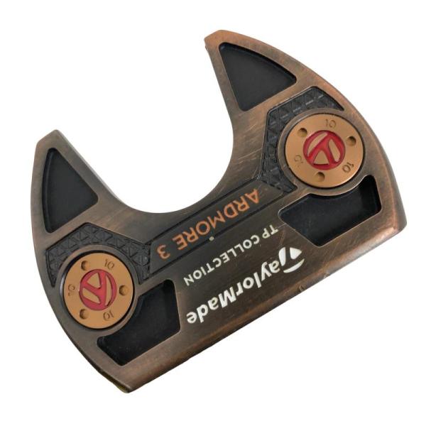 中古　Cランク　テーラーメイド　ＴＰ　ＣＯＬＬＥＣＴＩＯＮ　ＢＬＡＣＫ　ＣＯＰＰＥＲ　ＴＰ　ＣＯＬＬＥＣＴＩＯＮ　ＢＬＡＣＫ　ＣＯＰＰＥＲ　ＡＲＤＭＯＲＥ　３（クランクネック）　３４インチ（スーパーストローク）　パター　スチール 　フレック...