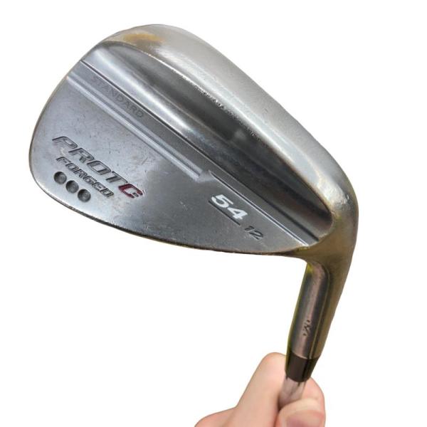 中古　Dランク　ＰＲＯＴＯ−ＣＯＮＣＥＰＴ　ＰＲＯＴＯ−ＣＯＮＣＥＰＴ　ＰＲＯＴＯ−ＣＯＮＣＥＰＴ　ＦＯＲＧＥＤ　ＷＥＤＧＥ（メッキ）　５４°／１２°　ウェッジ　純正特注シャフト 　フレックスその他 ロフト角:54.00