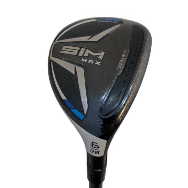 中古　Cランク　テーラーメイド　ＳＩＭ　ＳＩＭ　ＭＡＸ　Ｕ６　ユーティリティ　ＴＥＮＳＥＩ　ＢＬＵＥ　ＴＭ６０（ＵＴ） 　フレックスＳ ロフト角:28.00