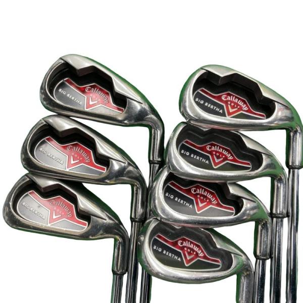 中古　Cランク　キャロウェイ　ＢＩＧ　ＢＥＲＴＨＡ　ＢＩＧ　ＢＥＲＴＨＡ　ＩＲＯＮＳ（２００６）　　８Ｓ　ＵＳＡ　（５−Ｓ）（実本数：７本セット）　アイアンセット　ＢＩＧ　ＢＥＲＴＨＡ　ＳＴＥＥＬ 　フレックスＵＮＩ ロフト角:26.00