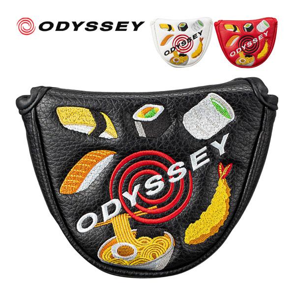 Odyssey F Mallet Putter Cover JP 26 JM ゴルフ 数量限定 レア パター用カバー ヘッドカバー 刺繍デザイン 寿司 天ぷら ラーメン お茶 フードモチーフ 和 ポップデザイン おしゃれ 個性的 アクセサリ...