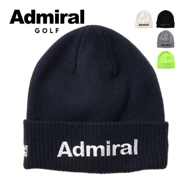 正面にAdmiralロゴ、サイドにもランパントとユニオンジャックロゴがデザインされている。メンズも被りやすいデザイン。《素材》アクリル100%ADMIRAL GOLF おすすめ オススメ ゴルフ用品 帽子 ワッチ ニット帽 ニットキャップ ...