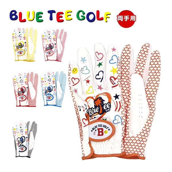 BLUE TEE GOLF おすすめ オススメ ゴルフ用品 ラウンド用品 女性 手袋 小物 アクセサリー グローブ 両手用 ネイビー ピンク ブルー イエロー オレンジ レッド 紺 赤 青 黄色 《素材》合成皮革・ナイロン・シリコン 爆買
