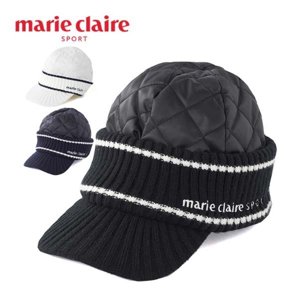marie claire ゴルフ オススメ おすすめ アパレル ゴルフ用品 ウエア 洋服 女性 レディースウェア ウィメンズ ヘッドウェア アクセサリー 小物 ニット 帽子 キャップ CAP ニット帽 つば ツバ ニットキャップ ウィンター...