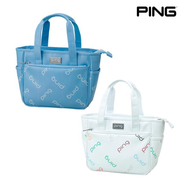 ・pingロゴモノグラムが入った高級感のあるデザインと素材を採用・アウター前面にZIP付きポケット1か所とサイドポケット2か所、インナーには吊りポケット1か所・底を折りたたんで収納できる仕様・女性らしいシルバーチャームロゴ付きサイズ：W-2...