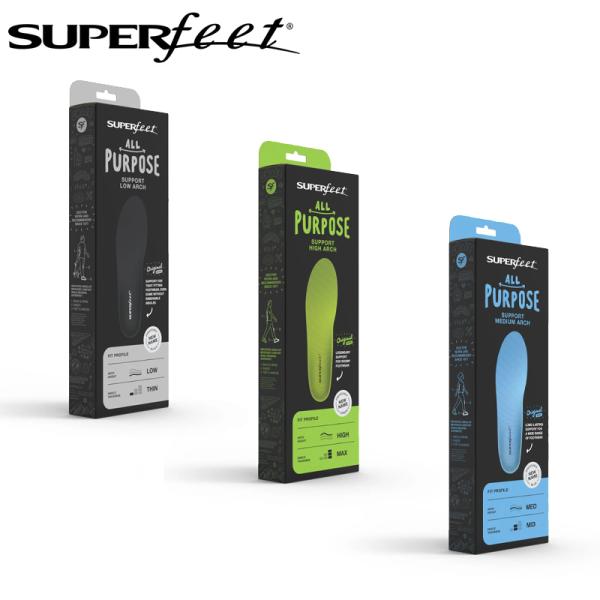 SUPERfeetのシンボリックなモデルです。特許取得のスタビライザーで踵の脂肪層を包み込み、衝撃吸収機能を最大限に引き出します。足のかかと部分の加重が一番加わる載距突起にサポート感を与えることで、足骨格のねじれをサポートしてくれます。足に...
