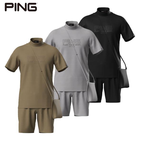 通気性×快適性に優れたPINGの高機能3点セット。ドットメッシュ素材を使用したシャツ＆パンツに、便利なサコッシュを加えたラウンド対応型セット。クロスムービング機能搭載。60°全方向ストレッチでスムーズな動き。クイックドライ機能(吸水速乾)で...