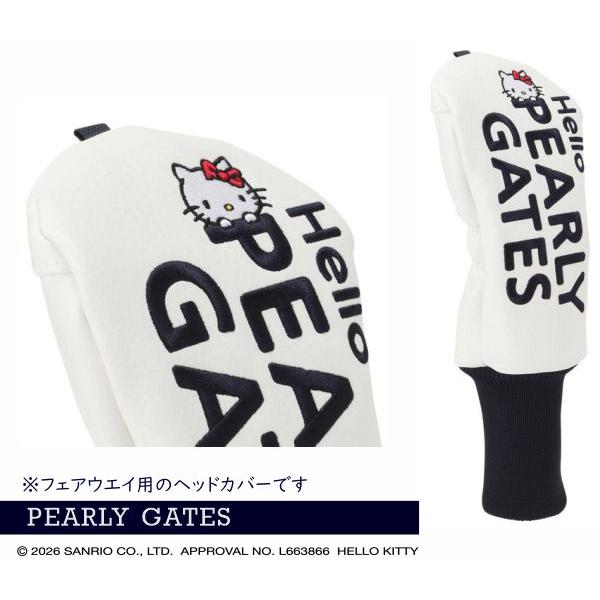 □名称：Hello Kitty×PEARLY GATES フェアウェイウッド用ヘッドカバー【正規品】□仕様：フェアウェイウッド用※ワイヤーリング式番手表示：３・５・７・X　付属。□サイズ：最大で横約11cm×縦約34cmくらい。厚み約3.5...