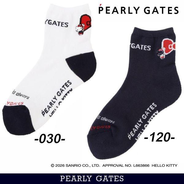 □名称：Hello Kitty×PEARLY GATES レディスソックス【正規品】□カラー：ホワイト030・ネイビー120□素材：コットン・アクリル・その他□サイズ：レディスフリー(22〜24cm)長さ/約12cmくらい※実測ですので誤差...