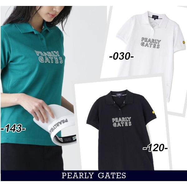 □名称：パーリーゲイツレディス半袖シャツ【正規品】□カラー：ホワイト030・ダークネイビー120・ビリジアン143□素材：コットン100%リブ部分/ポリエステル70%・コットン28%・ポリウレタン2%□サイズ１(M・バスト82〜86・身長1...