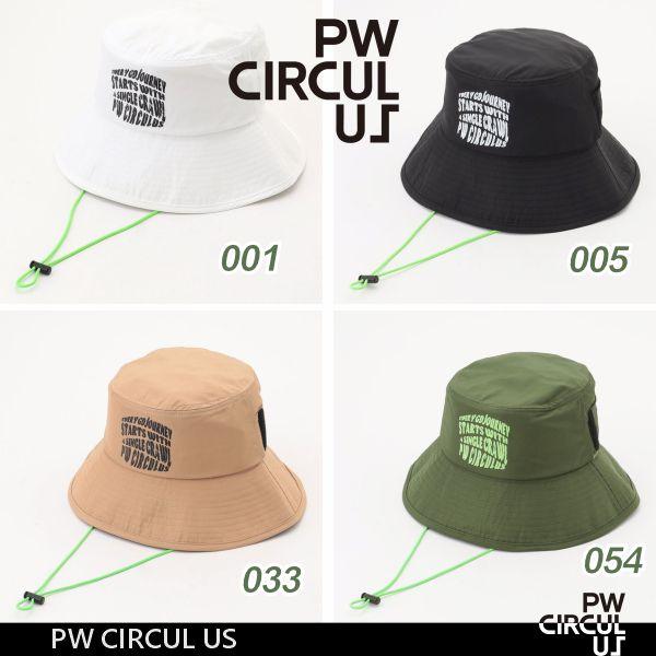 □名称：PW CIRCULUS　バケットハット□素材：ポリエステル100%□サイズSサイズ：頭囲56cm前後のフリーサイズFサイズ：頭囲61cm前後のフリーサイズ□本体価格：税込￥6,600（税抜￥6,000）□発売元：株式会社オンワード樫...