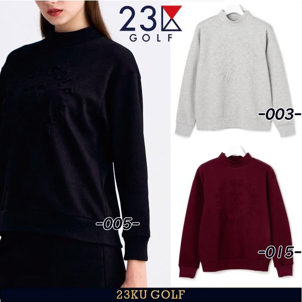 □名称：23区GOLFレディース　モックネックシャツ□素材[本体]ポリエステル48・綿46・ポリウレタン6%[別布]ポリエステル99・ポリウレタン1%□サイズ*1サイズ（バスト81〜85cm・身長156〜164cm）*2サイズ（バスト84〜...