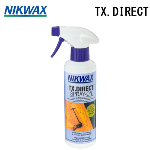 NIKWAX□商品詳細■MODEL：TX.DIRECTスプレー■SIZE:300ml ■小売希望価格：1,900円+税※入荷時期によりパッケージが画像と異なる場合があります。容量・成分等に変更はございません。
