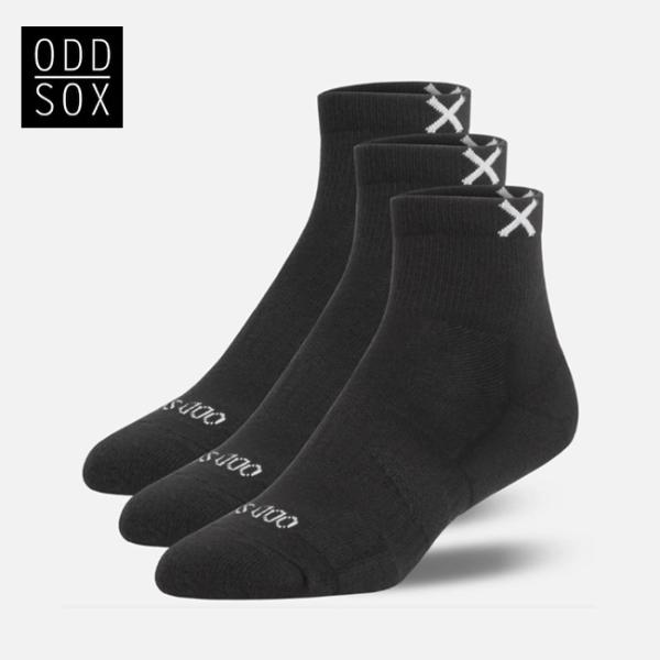 ODD SOX□商品詳細■MODEL：BASIX QUARTER BLACK 3PACK■SIZE：-MEDIUM（約24cm〜約29cm）-LARGE（約25cm〜約30cm）■FABRIC：85% Cotton ／ 15% ポリウレタン...