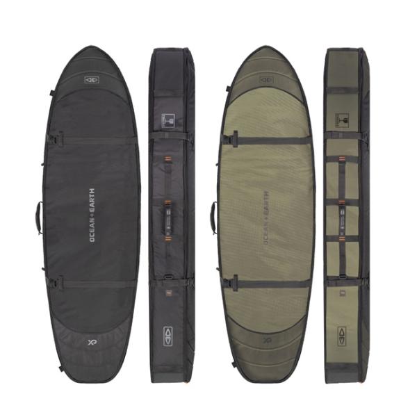 OCEAN&amp;EARTH□商品詳細■モデル：HYPA FISH/SHORT TRAVEL COVER 7.6ft 2本用■カラー：BLACK,KHAKI (1枚目画像:左 BLACK, 右 KHAKI)■サイズ：適合するサーフボードの...