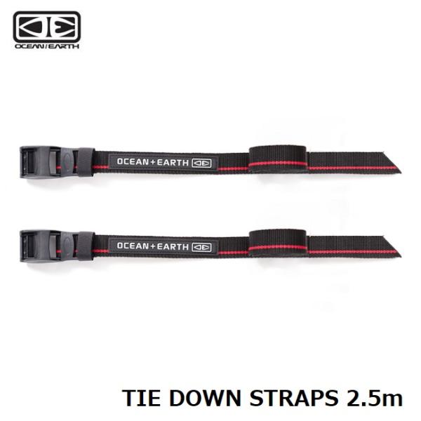 □商品詳細■TIE DOWN STRAPS 2.5m--------------------------------【TIE DOWN STRAPS（タイダウンストラップ）】・ルーフラック付きの車用サーフボードストラップ・柔軟性が高く、摩耗...
