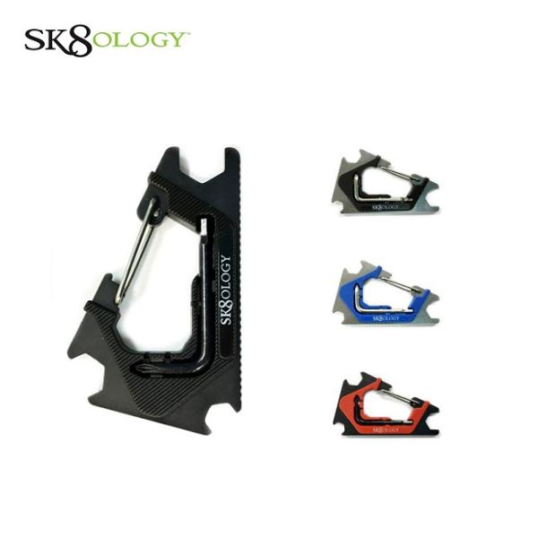 SK8OLOGY□商品詳細■MODEL：カラビナ・スケートボード・ツール2.0■小売希望価格：2,500+税--------------------------------■アクセサリーとして人気のカラビナに４種類のレンチとスクリューの付い...