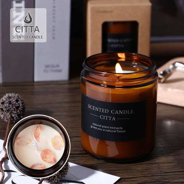CITTA(シッタ)は香りとデザインに焦点を当てた海外発祥のアロマ専門メーカーです。香りはもちろん華やかでみるだけで満足感を得られるような美しく生活を彩る商品を提供しております。上部にはドライフラワーを飾り付けており、蝋が溶けると花びらが浮...