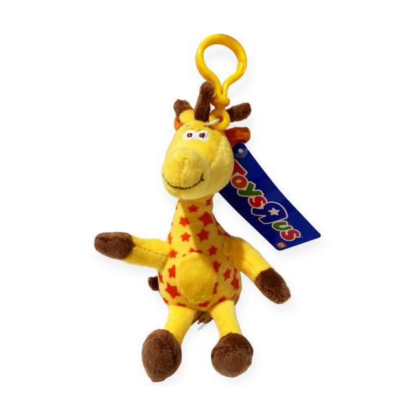 USトイザラスのキャラクター「ジェフリー」のぬいぐるみバッグクリップ。クリップを使ってぬいぐるみをバッグに取り付けたりキーホルダーやアクセサリーとして使えます。アメリカではトイザらスは2018年に倒産しましたが、現在メイシーズのおもちゃ売り...