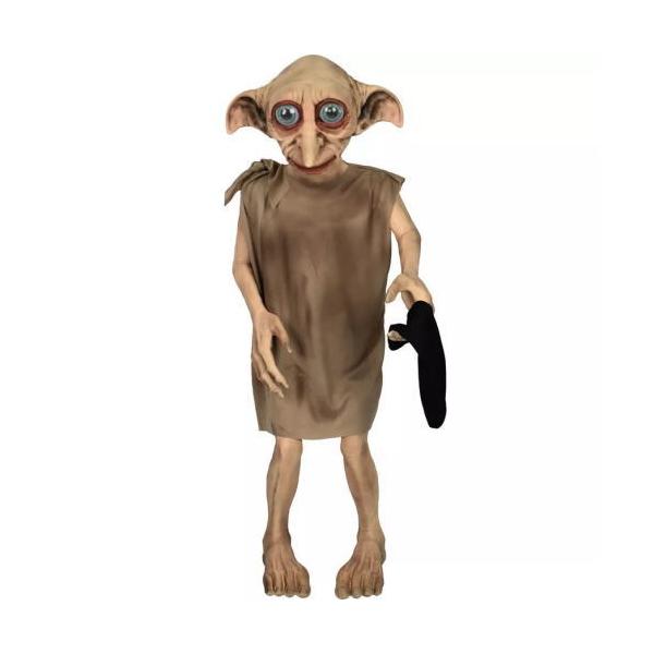 ハリーポッターのドビー Stand-In 等身大/実物大プロップ。靴下を持った屋敷しもべ妖精ドビーがリアルに作られています。コレクションにお勧め！ サイズ 3.5フィート(約1.06メートル)素材 プラスチック、布、メタル　設置用スタンド付...