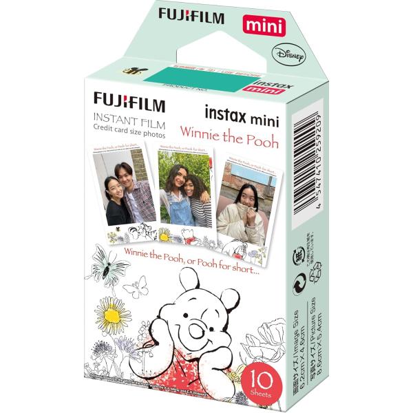 FUJIFILM instax mini用くまのプーさん フィルム (10枚入り)インボイス番号記載の適格請求書発行可能です。インスタントカメラ"チェキ"用miniフィルム:POOH芸能事務所やイベント会社、貿易会社様等より多くの注文をいた...