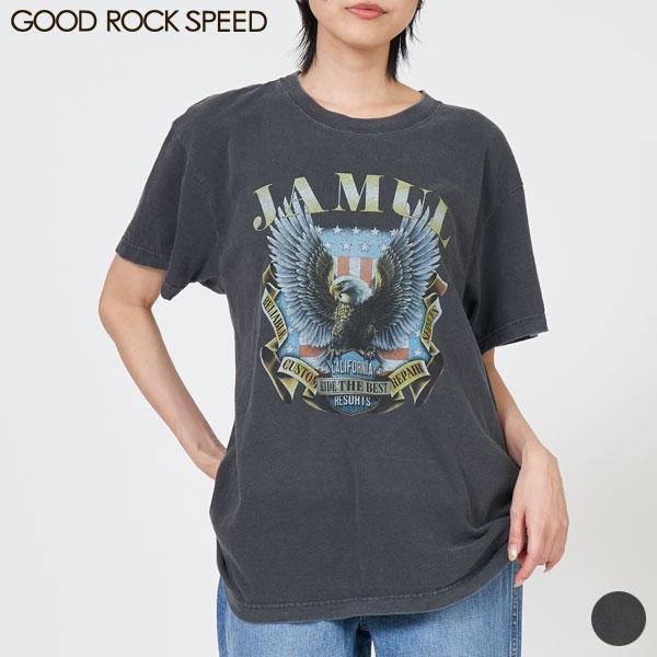 【25SS新作】グッド ロック スピード GOOD ROCK SPEED ジャムル イーグル Tシャツ GRS JAMUL Eagle Tee レディース トップス 半袖 チャコール 25ORG002W  [ 2025 SS 春 夏 ]【正...